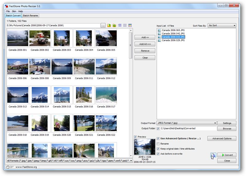 Faststone Photo Resizer Portable 4 4 Free Download Software Reviews Downloads News Free 